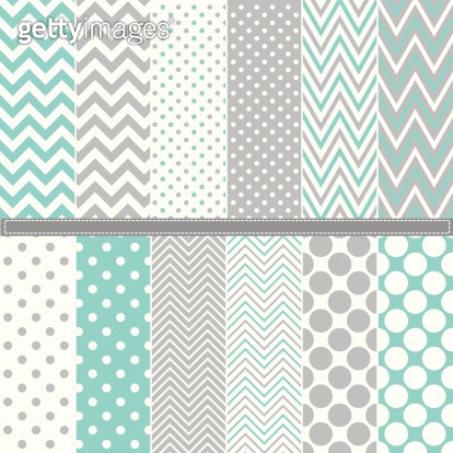 Polka Dot and Chevron seamless pattern set - Illustration (479226851 ...