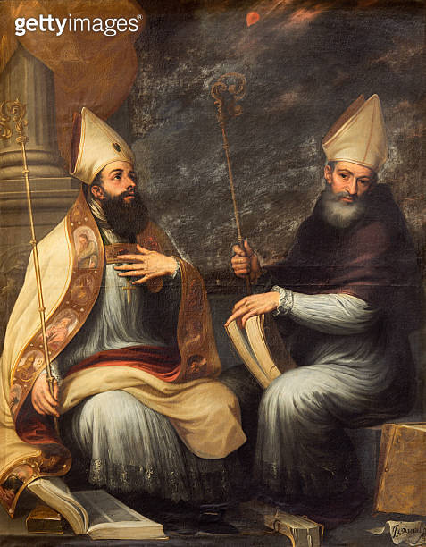 Granada - The paint of St. Ambrose and Saint Augustine (498330506) - 게티 ...