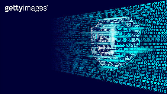 Shield Guard Safety System Binary Code Flow Big Data Security Hacker Attack Computer Antivirus 