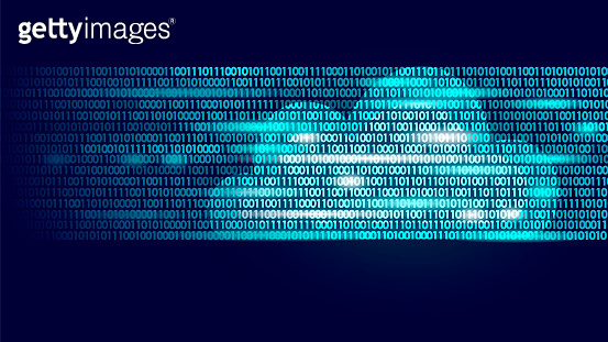 Cloud computing online storage binary code numbers. Big data information future modern internet ...