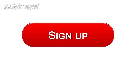Sign Up Web Interface Button Red Color Program Authorization Password