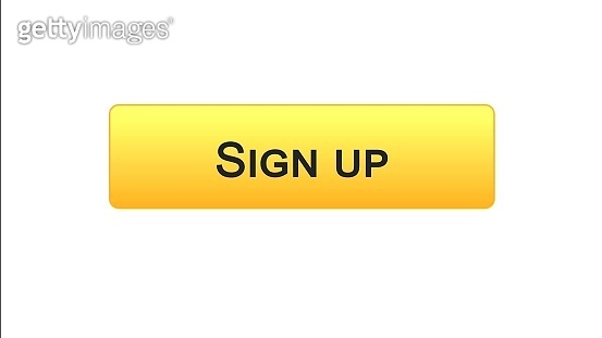 Sign Up Web Interface Button Orange Color Program Authorization