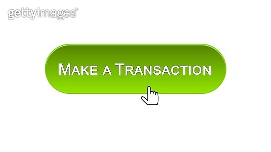 Make a transaction web interface button clicked with mouse cursor, green color (948034198) 일러스트 ...