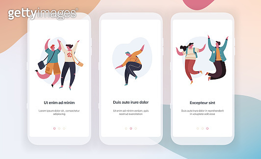 Vector Illustration Of Onboarding App Screens And Web Concept Design Team For Mobile Apps