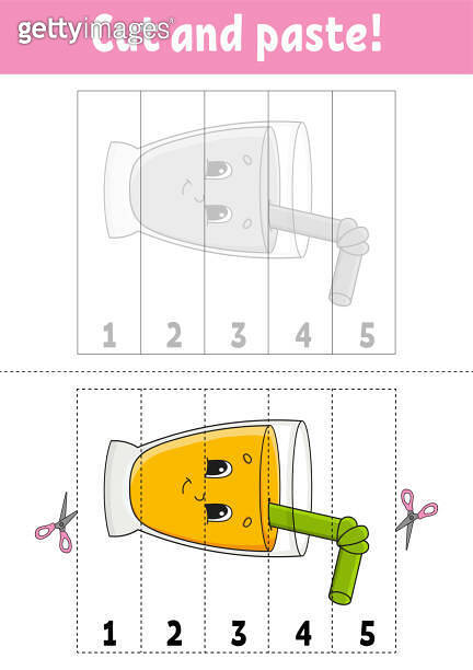 Learning numbers. Cut and glue. Education developing worksheet. Game ...