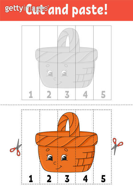 Learning numbers. Cut and glue. Education developing worksheet. Game ...