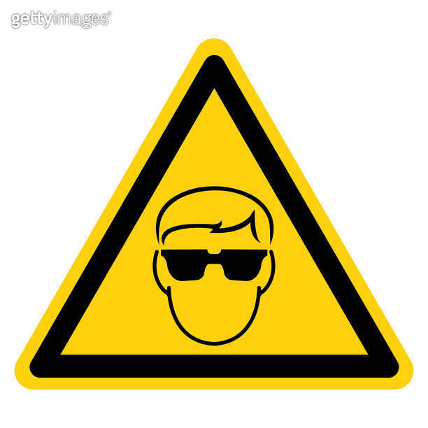 Warning Wear Safety Glasses Must Be Worn Symbol Sign Vector