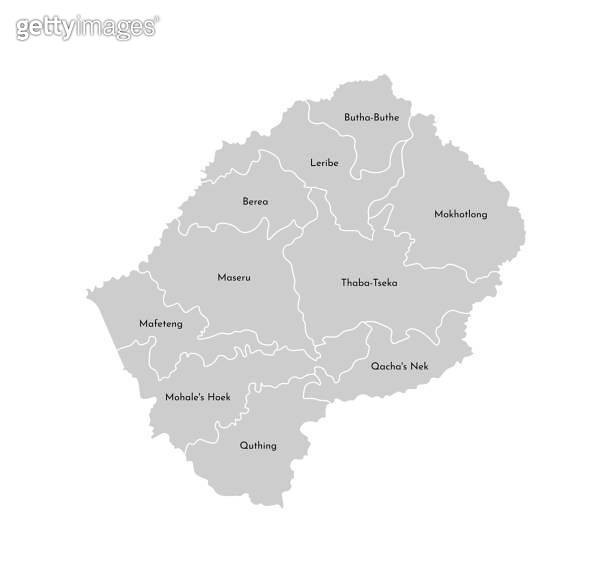 Vector isolated illustration of simplified administrative map of ...