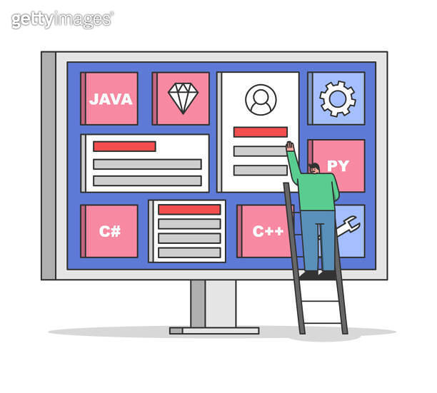 Developer Coding Use Programming Languages To Develop Website Web Design And Development