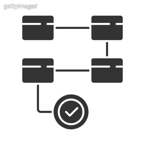 Activity diagram glyph icon. Workflow actions. Process map. Deployment flowchart. Problem ...