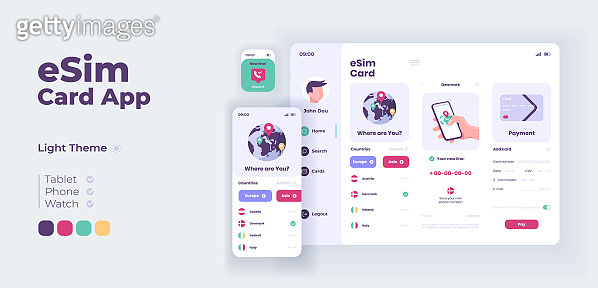 Global Telecommunication App Screen Vector Adaptive Design Template 1263608762 게티이미지뱅크