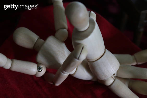 Image Of Wooden Lay Figures Jointed Artists Models Representing Sex Positions In Doll House