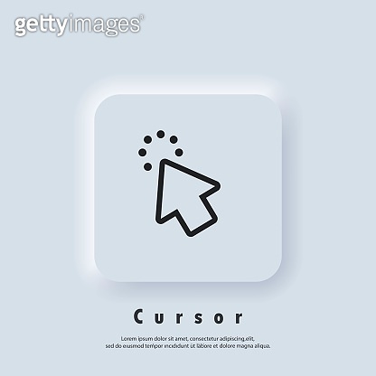 Pointer icon logo. Cursor sign. Click icon. Computer mouse, cursors, pointing. Arrow and wait ...