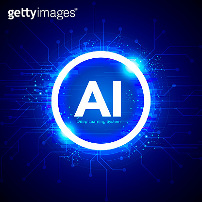 Vector Illustration artificial Intelligence landing page. Website template for ai machine deep ...