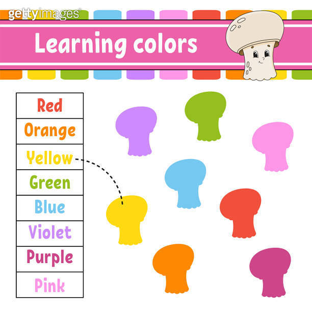 Learning colors. Logic puzzle for kids. Education developing worksheet ...