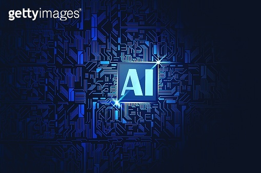 Vector Illustration artificial Intelligence landing page. Website template for ai machine deep ...