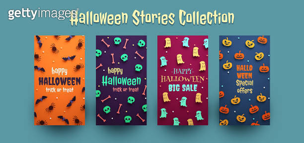 Halloween social media stories collection. Happy halloween stories ...