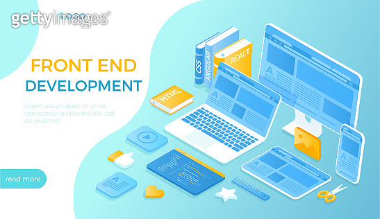 Front End Development, Creating a site layout, template. Converting data into a graphical UI UX ...
