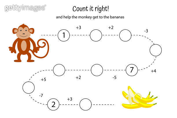 Math game for preschoolers. Addition, subtraction, counting to ten ...