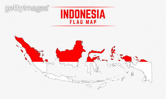 Flag Map of Indonesia. Indonesia Flag Map (1392496574) 일러스트, 무료 일러스트 ...