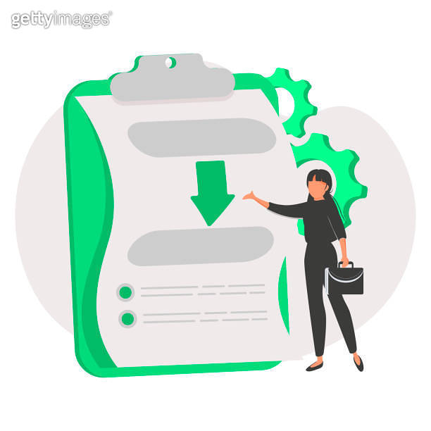 Procedure As Work Flow Process Steps Scheme Document Tiny Person Concept Strategy And Task