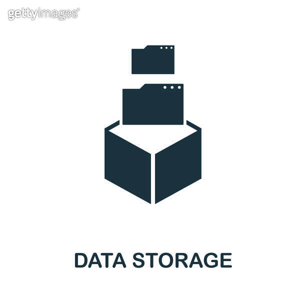 Data Storage icon. Simple element from data organization collection. Filled Data Storage icon ...