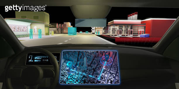 Auto Pilot Car Driverless Object Detection Sensor Digital Speedometer Autonomous Car Self