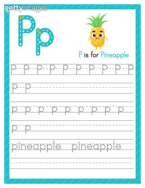 Trace letter P uppercase and lowercase. Alphabet tracing practice ...