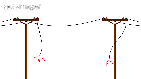 Broken electric pole damaged short circuit with spark. Electric leakage ... Broken electric pole damaged short circuit with spark. Electric leakage ...