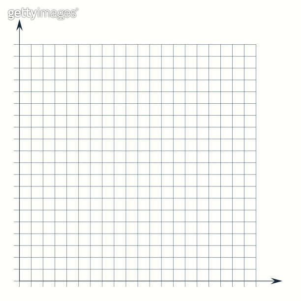 Grid paper. Mathematical graph. Cartesian coordinate system with x-axis ...
