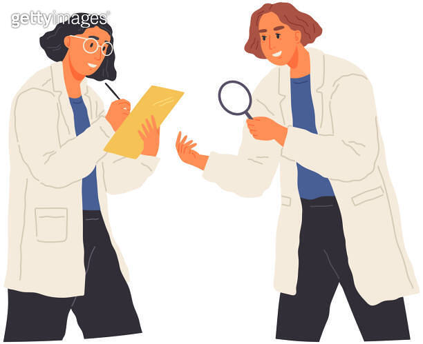 Woman exploring nature and making notes. Explorer works researcher ... Woman exploring nature and making notes. Explorer works researcher ...
