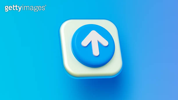 Upload Sign 3d Render. 3d Icon Upload Data To Cloud Computing Concept For File Sharing And Data ...