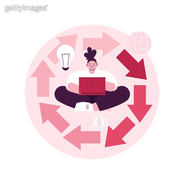 Agile Project Management Abstract Concept Vector Illustration