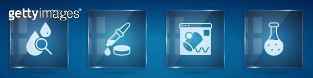 Set Drop and magnifying glass, Pipette, Data visualisation and Test ... Set Drop and magnifying glass, Pipette, Data visualisation and Test ...