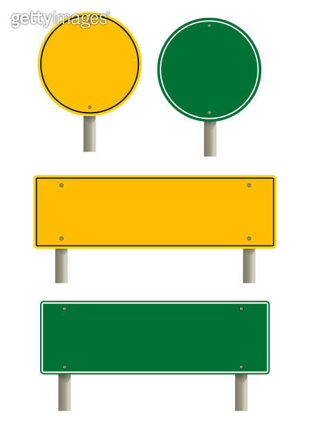 road sign blank template. Road sign set traffic blank sign mockup blank ...