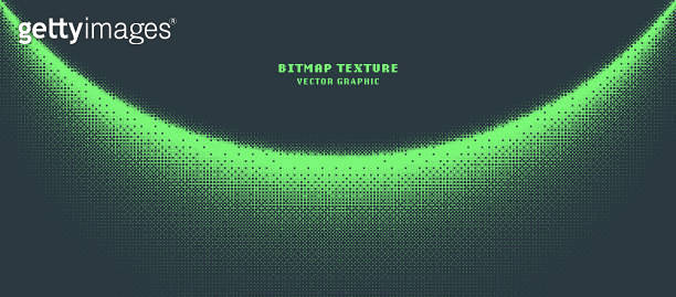 Dither Pattern Bitmap Texture Semicircle Border Vector Wide Abstract Background (1494023262 ...