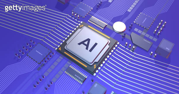 Ai Supported Cpu Processor Data Flow Processing Ai Data 1458778000 일러스트 무료 일러스트 게티이미지뱅크