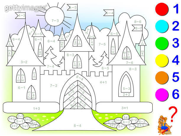 Mathematical worksheet for children on addition and subtraction. Need ...