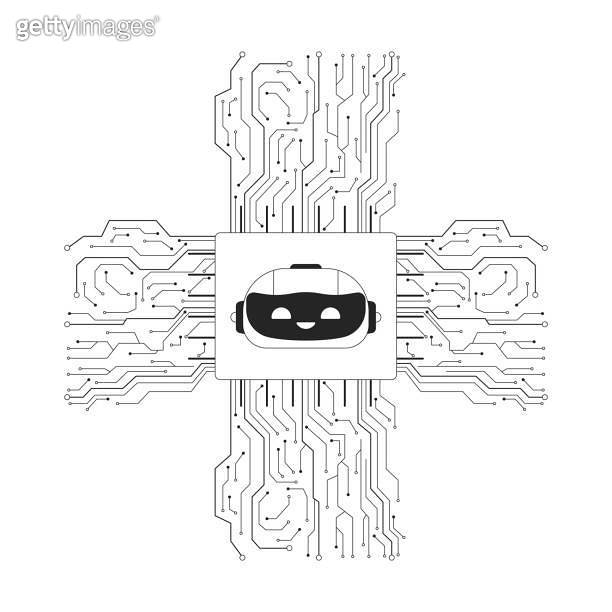 Ai Microchip Cpu Black And White 2d Line Cartoon Object 2148369871 일러스트 무료 일러스트 게티이미지뱅크