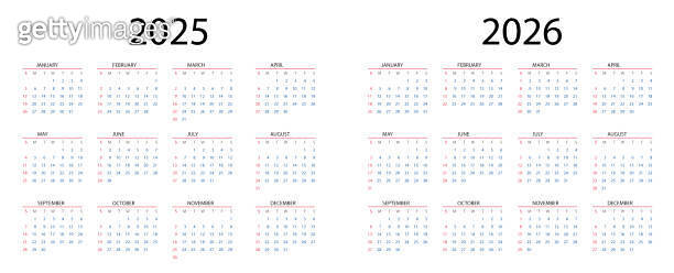 Calendar 2026, calendar 2025 week start Sunday corporate design planner ...