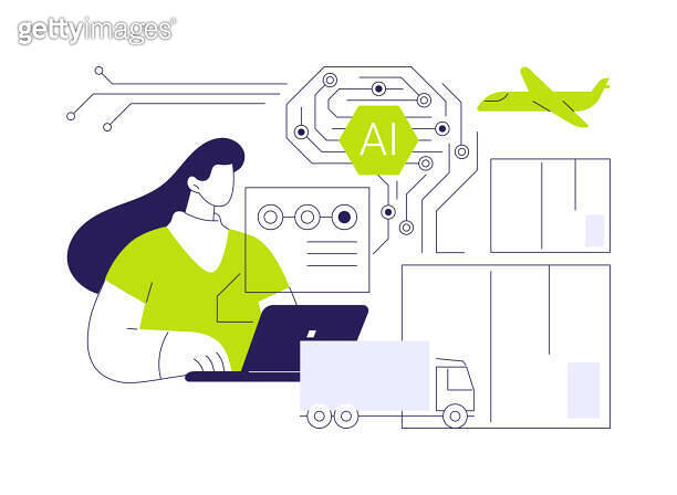 Ai Forecasting For Efficient Supply Chain Abstract Concept Vector