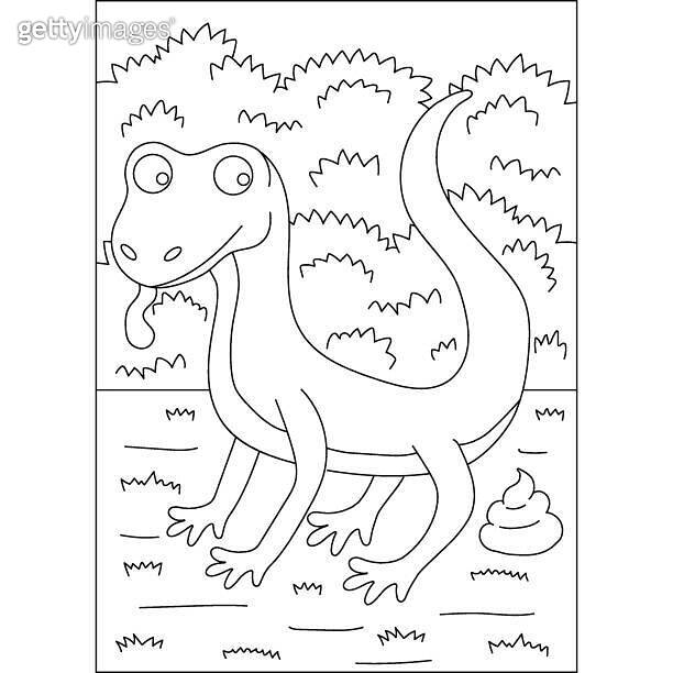 lizard funny pooping animal coloring book page (2165049685) 일러스트, 무료 ...
