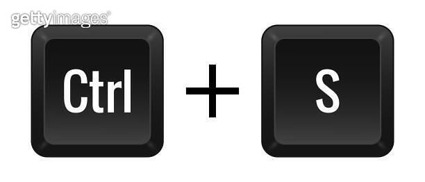 CTRL S Key combination. Keyboard, control, computer, shortcut, laptop, functional, input device ...