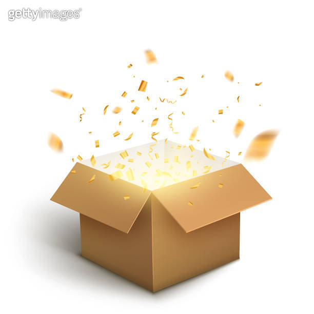 White T Box Confetti Explosion Magic Open Surprise T Box Package