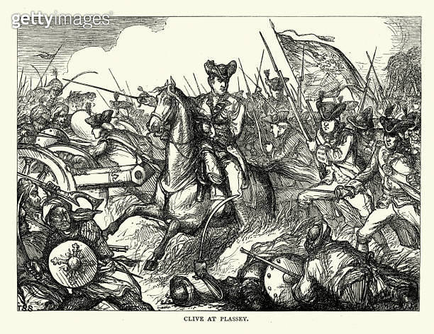 Military history, Robert Clive at the Battle of Plassey 1757, a ...