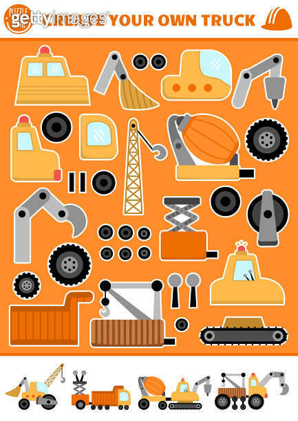 Lets build a truck cut and glue activity. Special transport educational ...