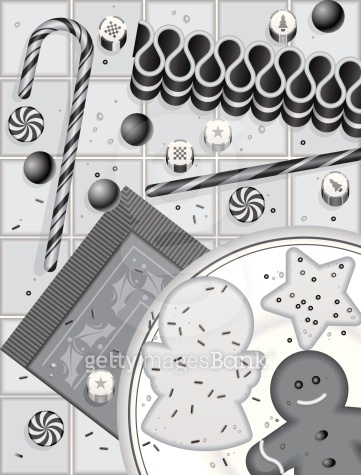 Texture, Christmas candy cookies ' Grayscale ' Grouped elements 이미지 ...