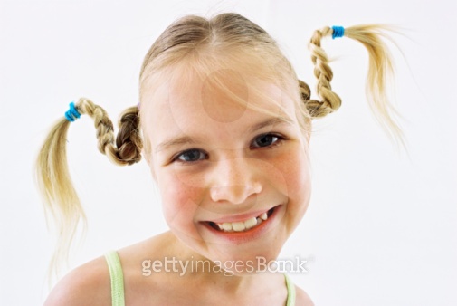 Smiling girl with pigtails 이미지 (92572264) - 게티이미지뱅크