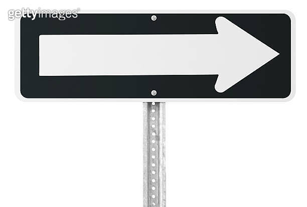 Blank one way sign with clipping path (172384584) - 게티이미지뱅크