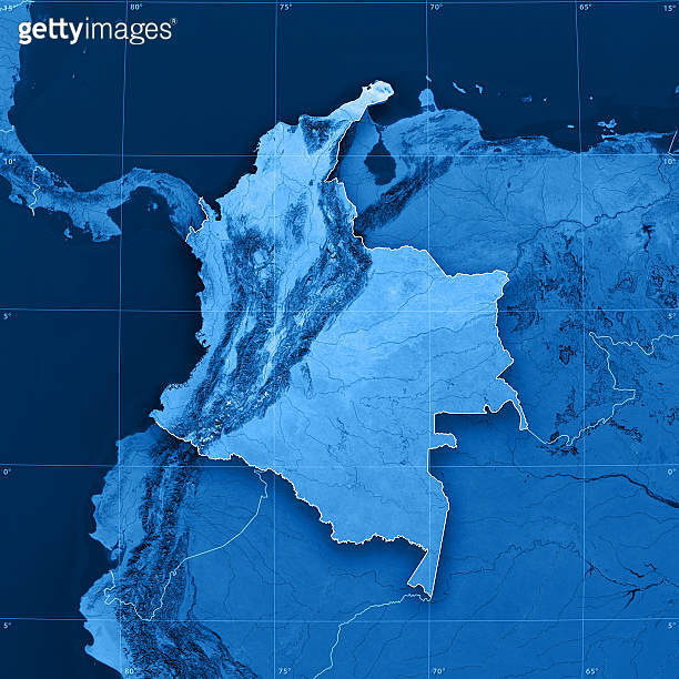 Colombia Topographic Map 이미지 (182235223) - 게티이미지뱅크